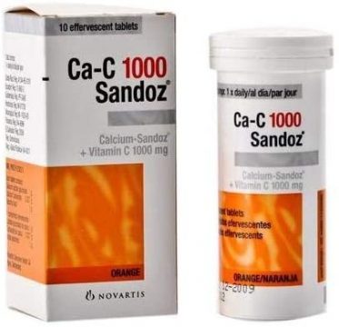 Calcium Sandoz +Vit C 1G Eff Tablets 10`s - Pharmacy Direct Kenya