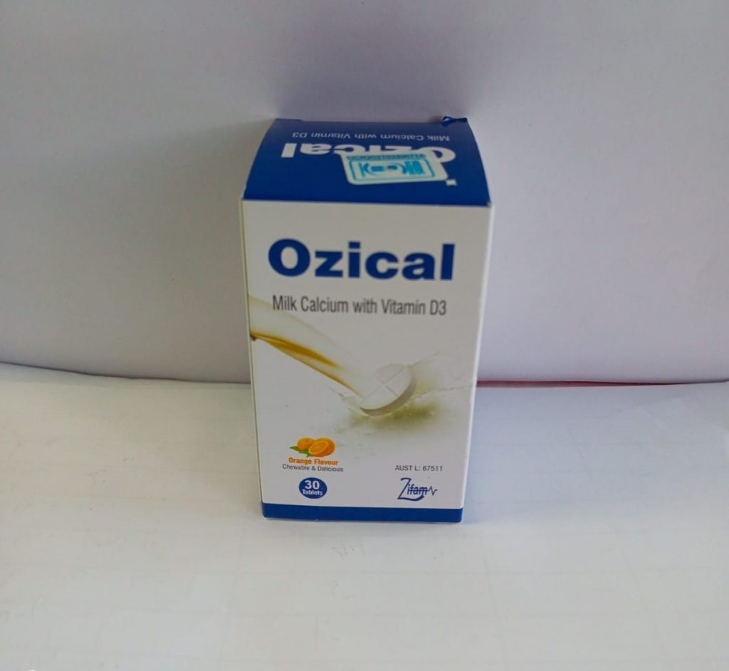 Ozical (Milk Calcium With Vitamin D3) Tablets 30`s - Pharmacy Direct Kenya